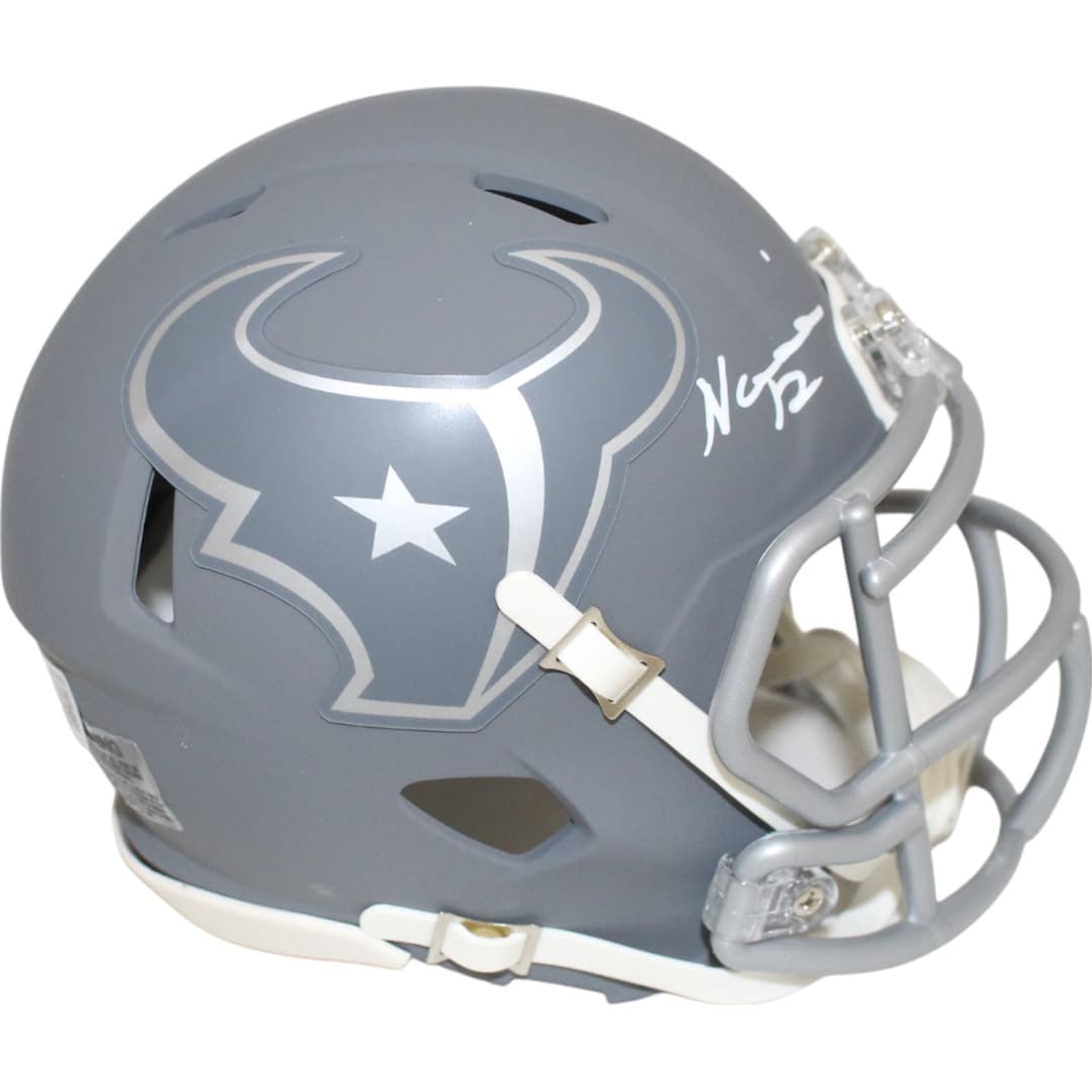 Nico Collins Autographed/signed Houston Texans Slate Mini Helmet ...