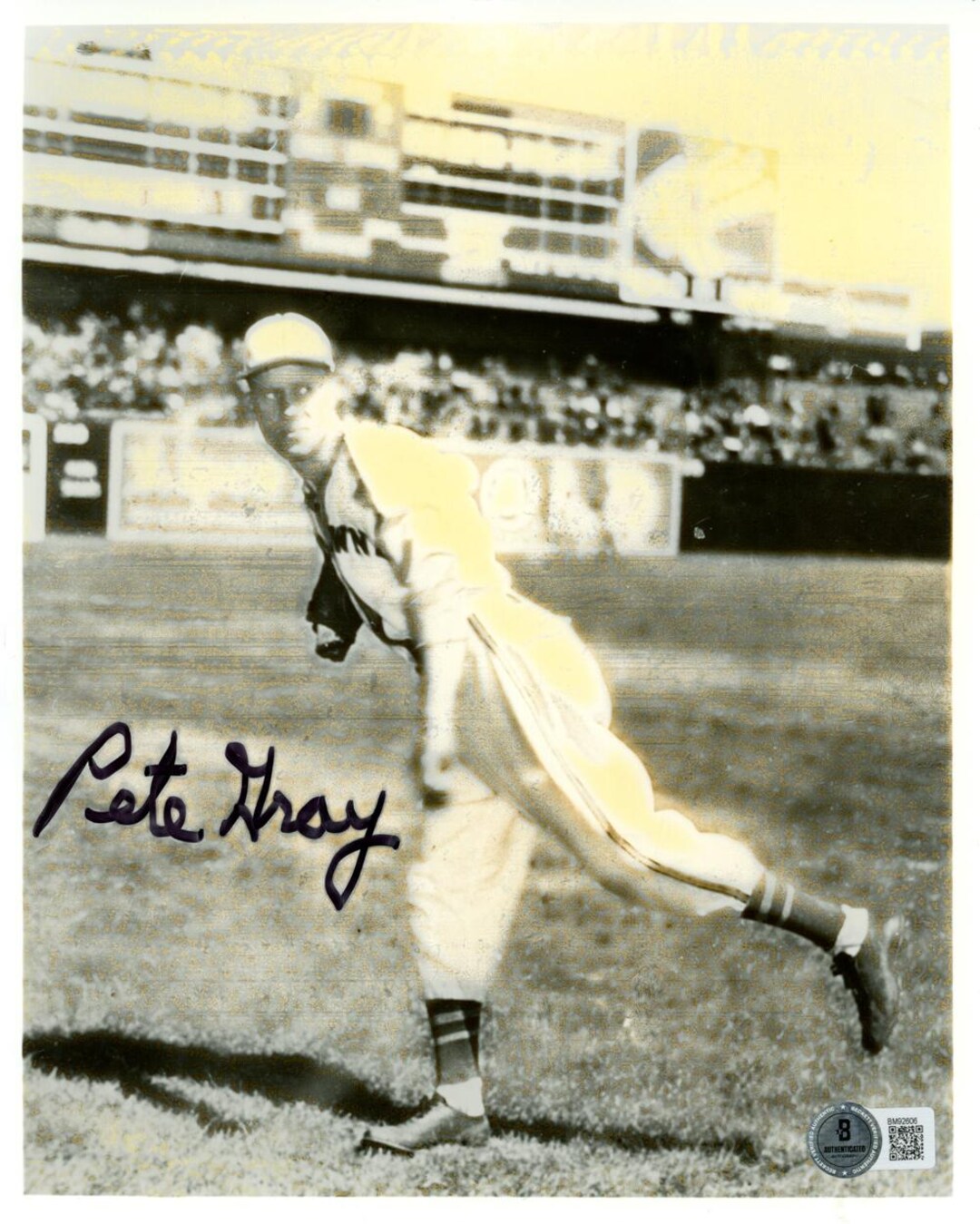 Pete Gray Autographed/signed St Louis Browns 8x10 Photo Beckett 45230 ...