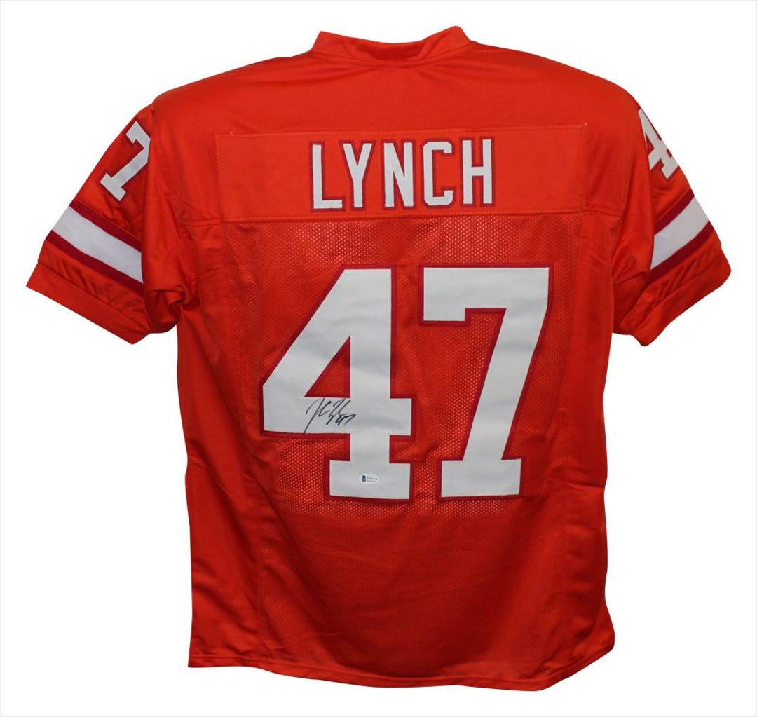 John Lynch Autographed/signed Pro Style TB Orange XL Jersey BAS - Etsy