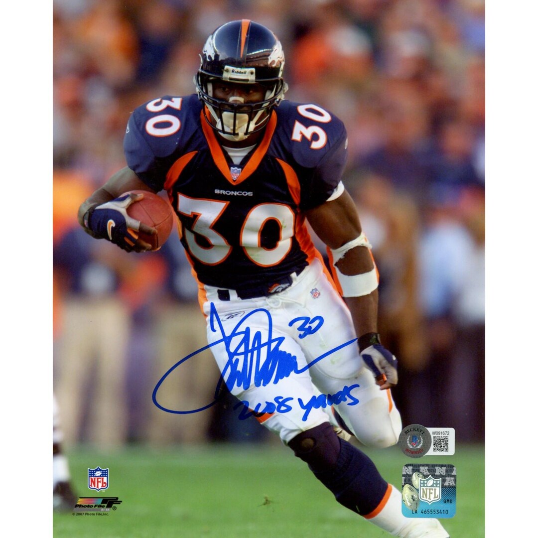Terrell Davis Autographed/signed Denver Broncos 8x10 Photo Beckett ...