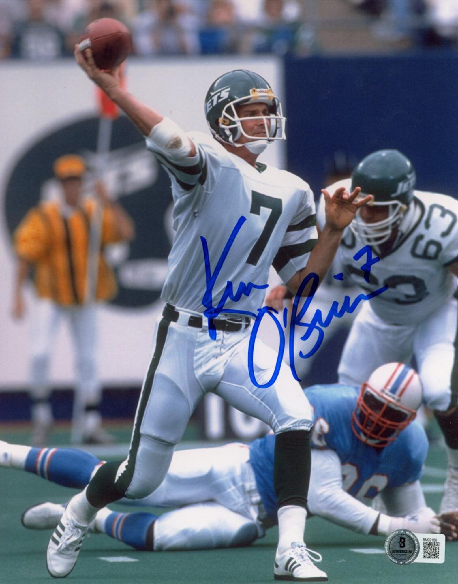 Ken O'brien Autographed/signed New York Jets 8x10 Photo Beckett 47773 ...