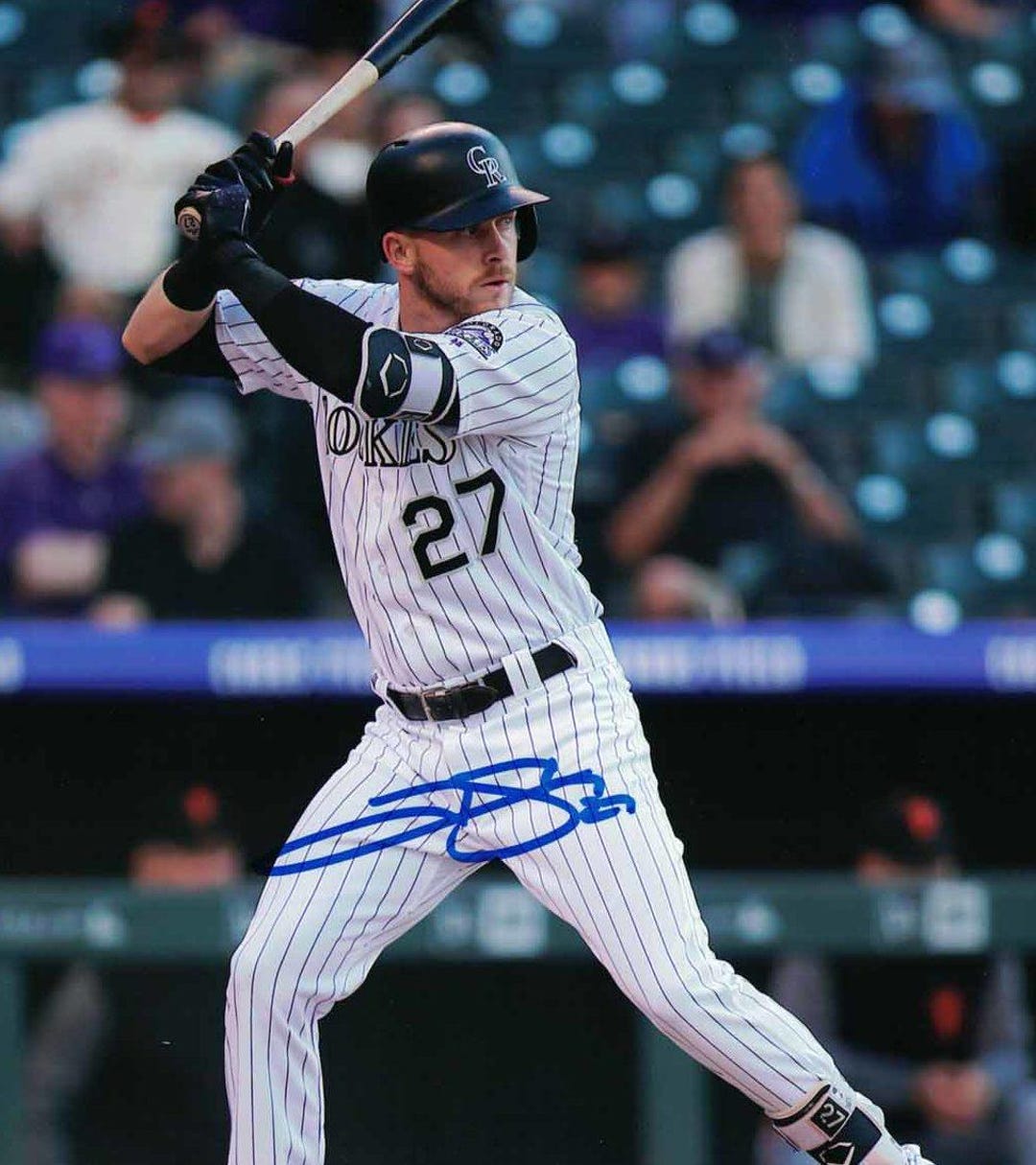 Trevor Story Autographed/signed Colorado Rockies 8x10 Photo JSA - Etsy