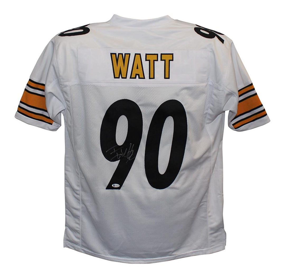 TJ Watt Autographed/signed Pro Style White XL Jersey BAS - Etsy
