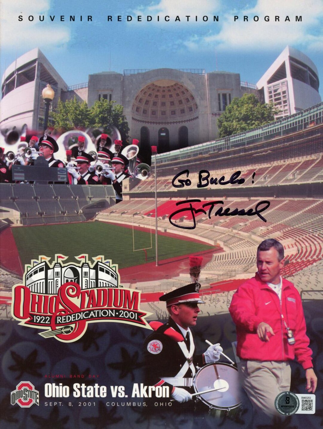 Jim Tressel Signed 9/8/2001 Ohio State Magazine Go Bucks Beckett 47485 ...