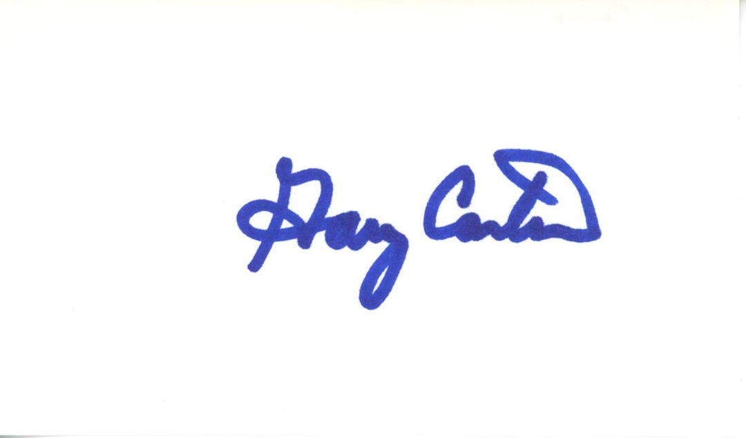 Gary Carter Autographed/signed New York Mets Index Card Beckett 45336 ...