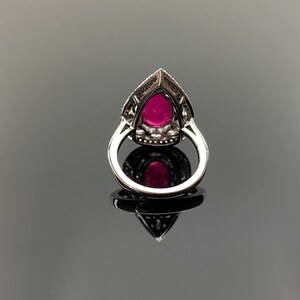 Certified Natural Pear-shaped Ruby Ring With VVS Diamond - Modern Engagement Ring Design - Etsy