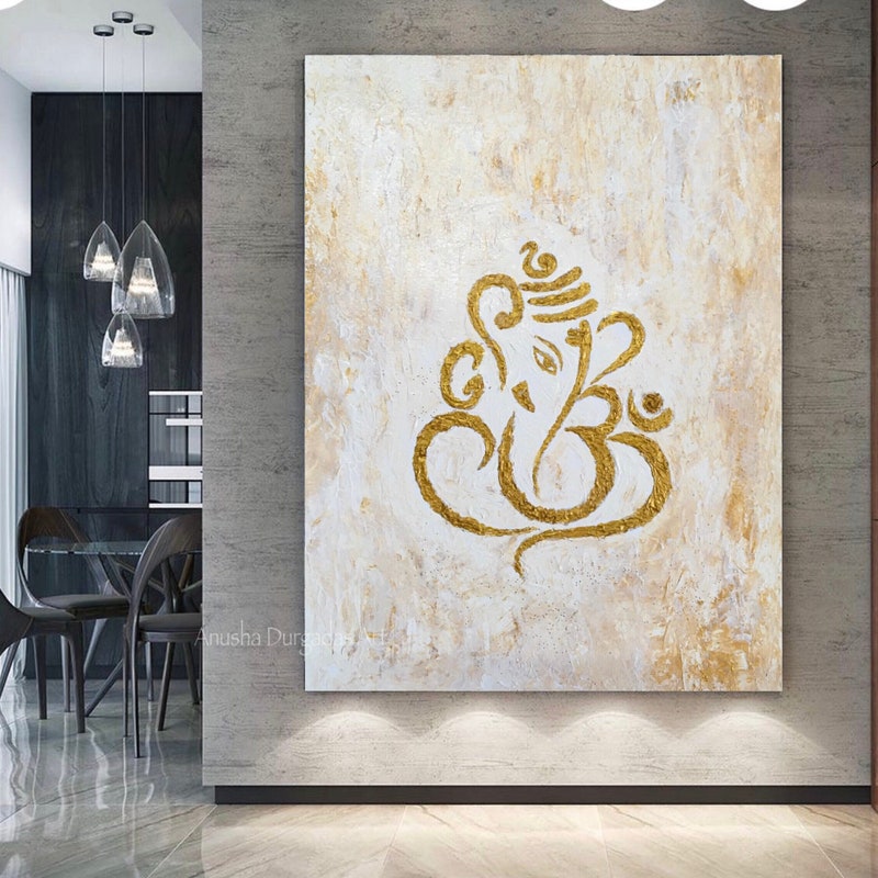 Ganesh Textured Art - Etsy