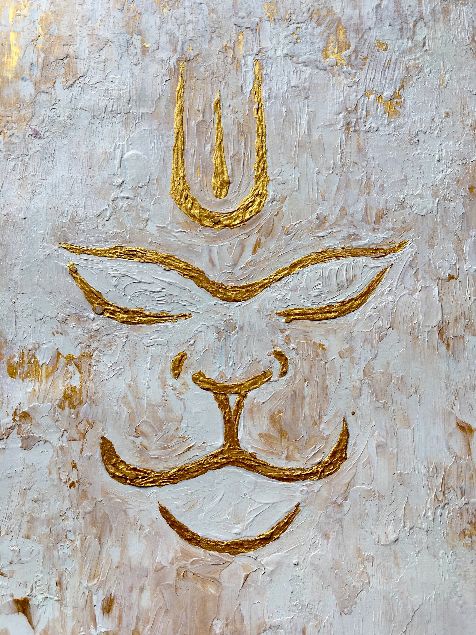 Lord Hanuman Abstract Canvas Painting | Modern Indian Art - Etsy