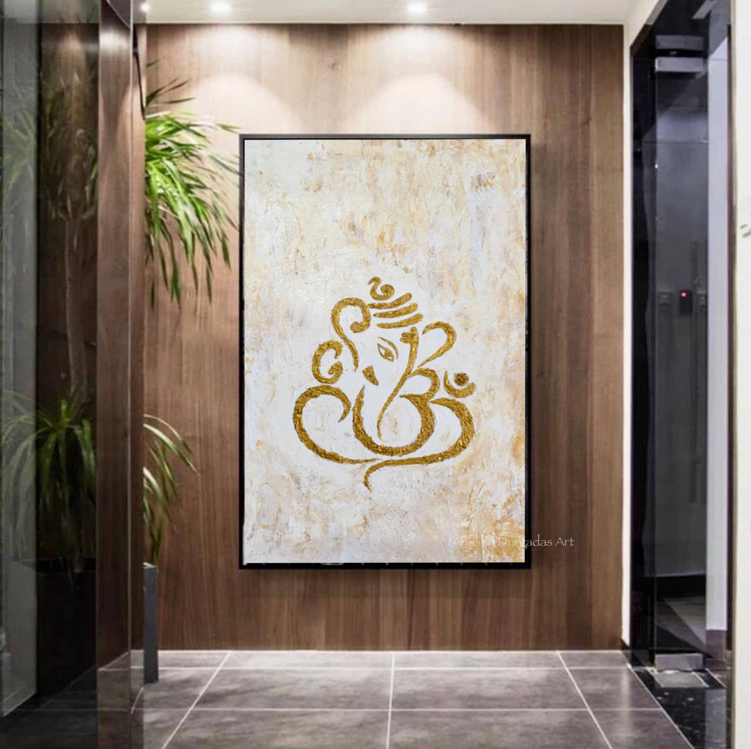 Modern Textured Ganesh Painting | Ganpati Painting | Abstract Indian ...