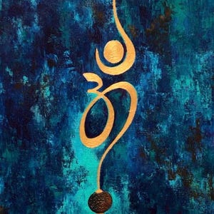 Abstract Indian Om Painting on Canvas | Modern Indian Art | Original ...