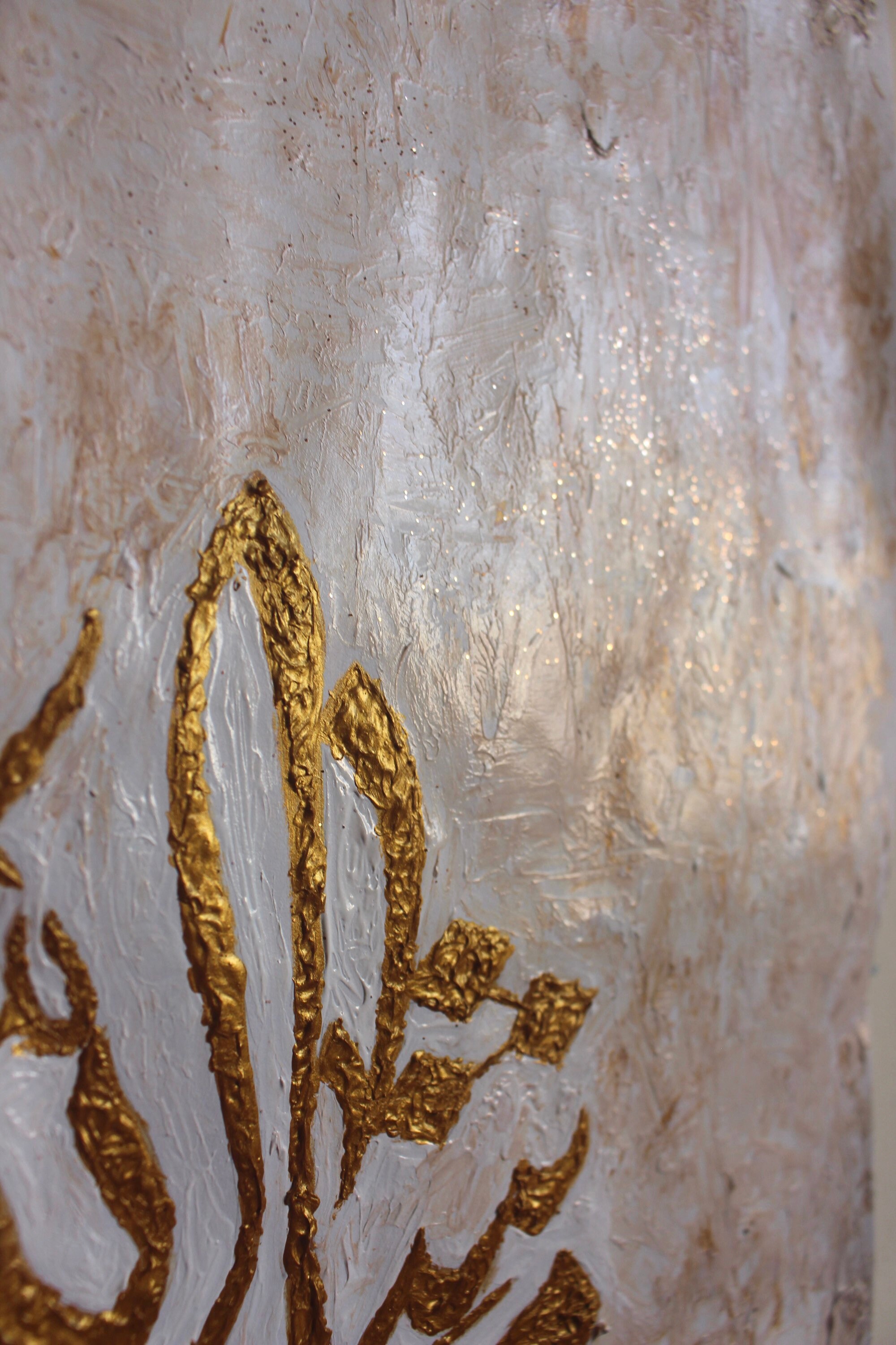 Mashallah Arabic Calligraphy Painting | Gold Texture | Islamic Home ...