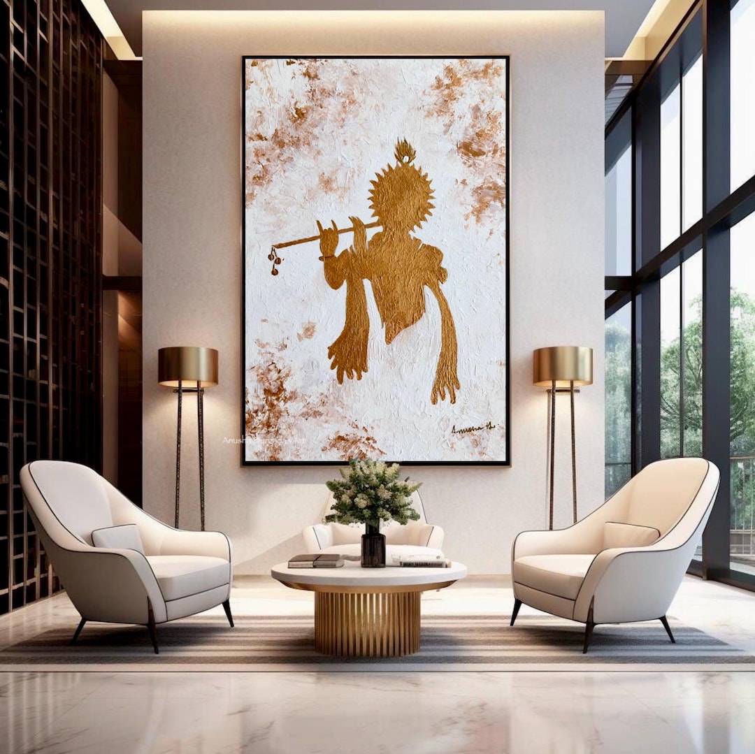 Krishna Abstract Painting | Modern Art | Radha Krishna | Contemporary ...