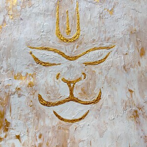 Lord Hanuman Abstract Canvas Painting | Modern Indian Art - Etsy