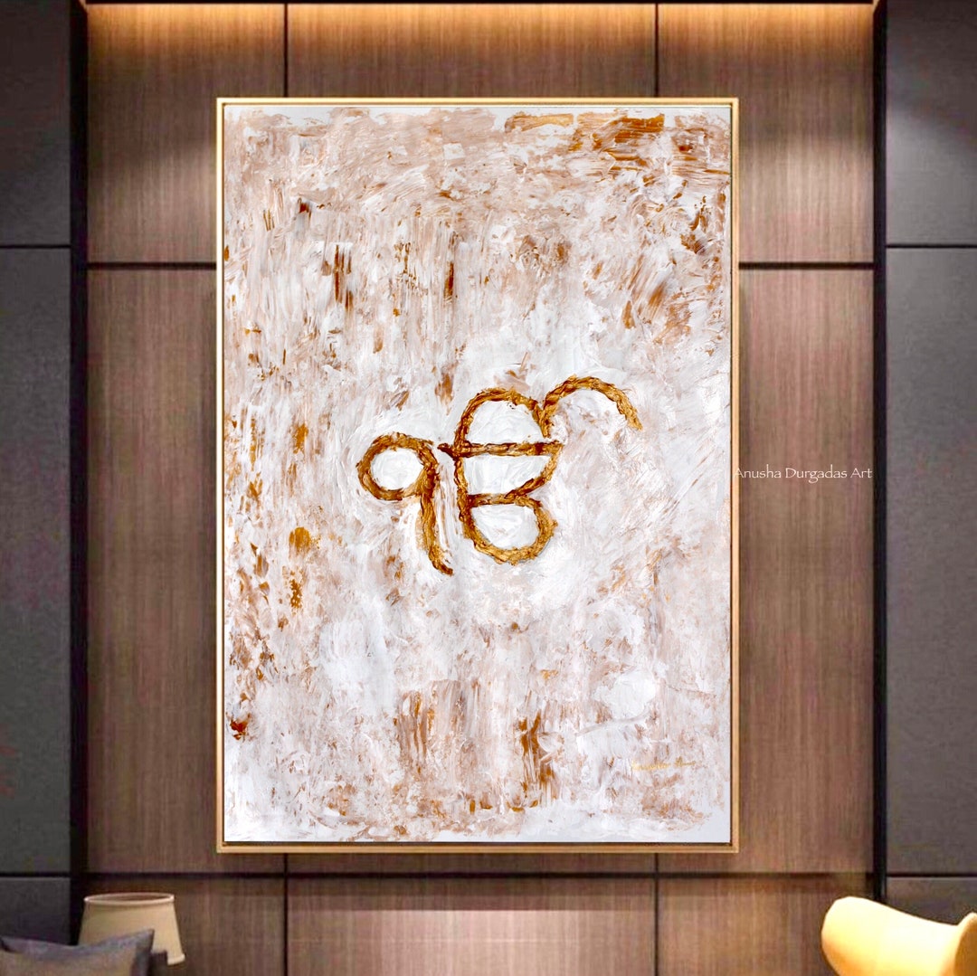 Golden Ek Onkar Painting Spiritual Sikh Art Sikhism Painting Gurudwara ...