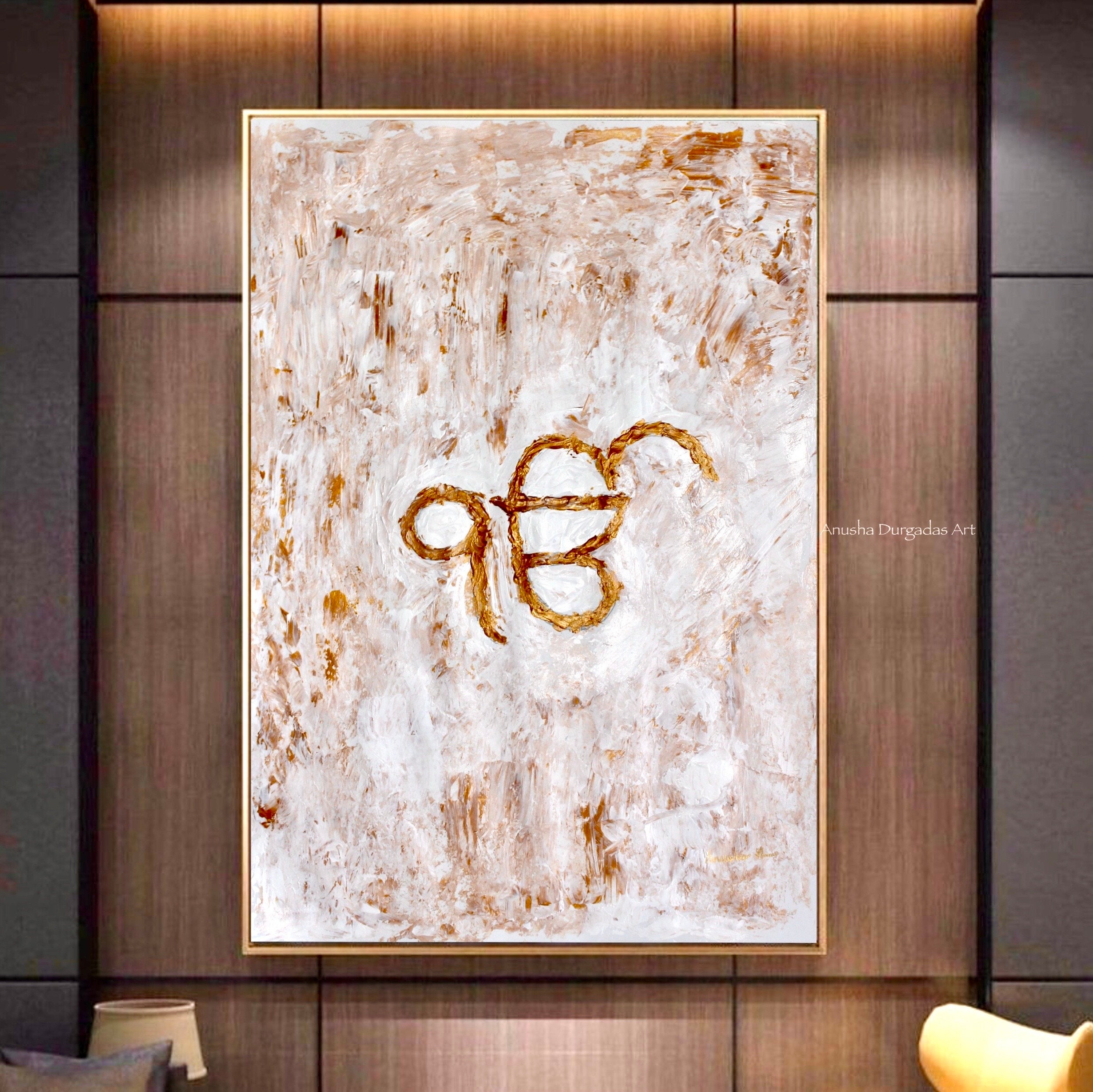 Golden Ek Onkar Painting Spiritual Sikh Art Sikhism Painting Gurudwara ...