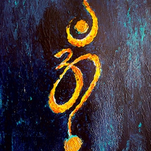 Abstract OM Painting | Modern Art | Indian Home Decor | Texture Art ...