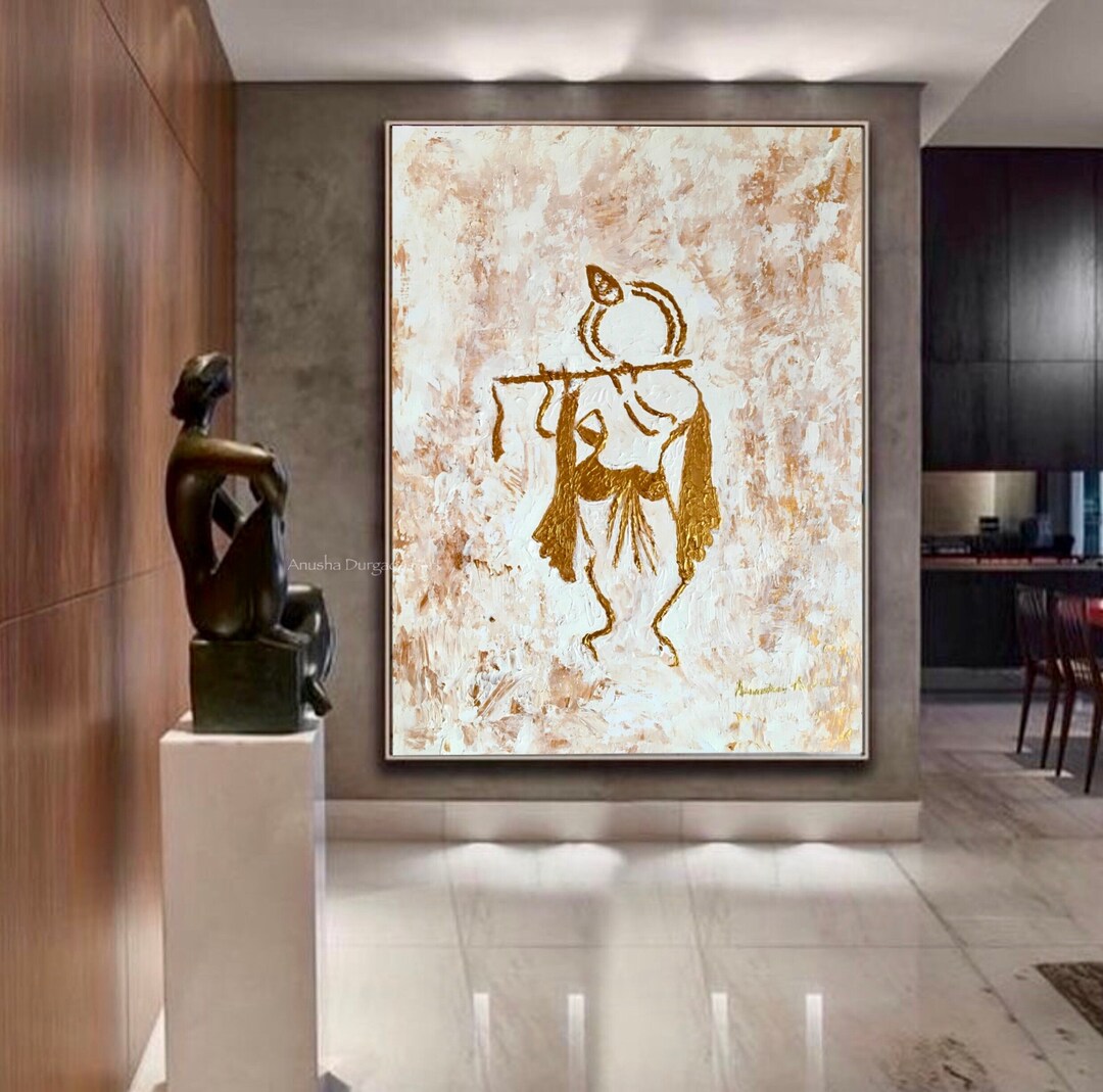 Modern Krishna Painting | Indian Decor | Contemporary Modern Decor ...