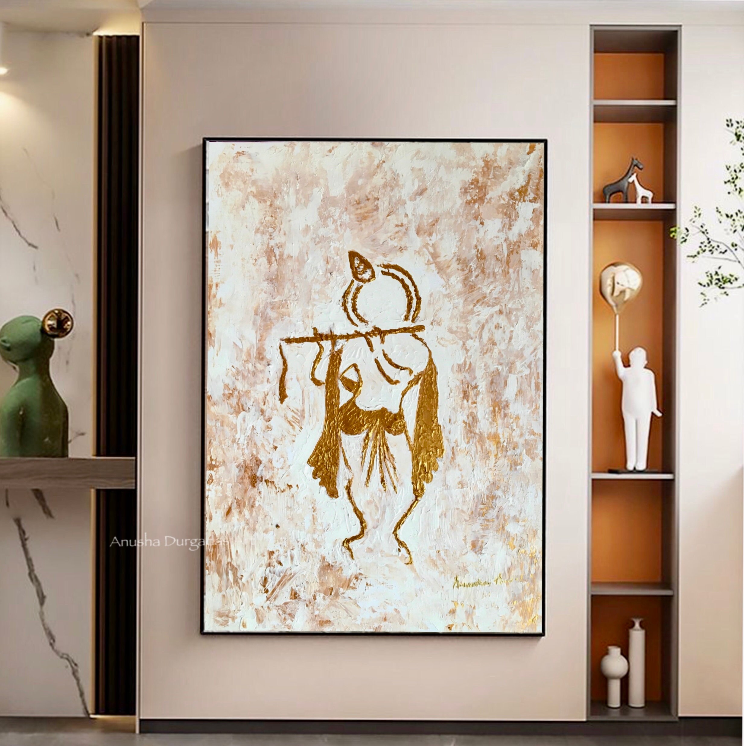 Modern Krishna Painting | Indian Decor | Contemporary Modern Decor ...