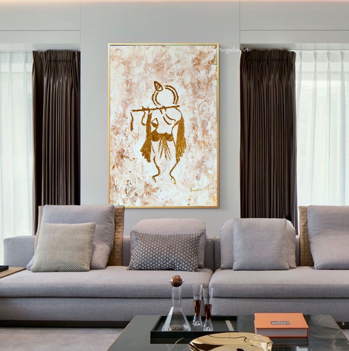 Modern Krishna Painting Indian Decor Contemporary Modern Decor Indian ...