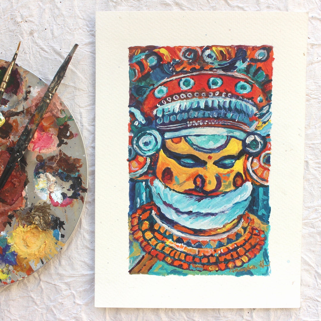 Sree Muthappan Painting | Kerala Painting | Original Acrylic Painting ...