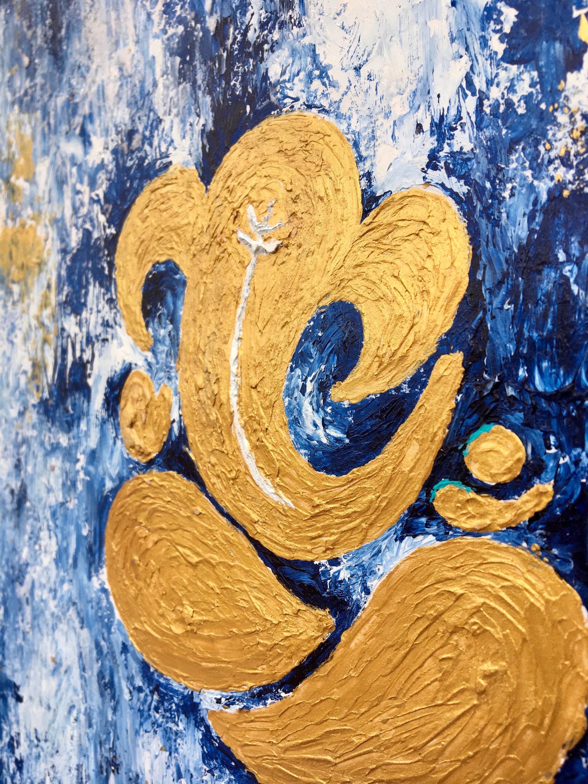 Abstract Ganesha Ganesha Painting Wall Art Indian Painting Modern ...