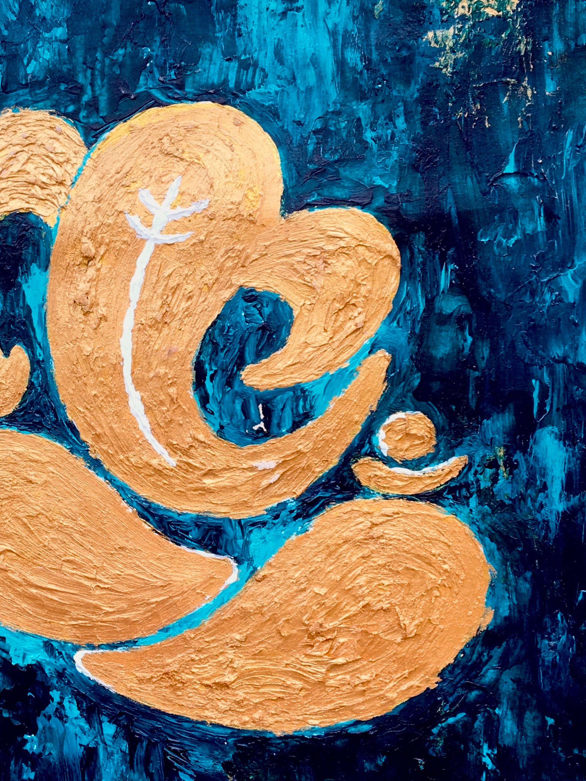 Abstract Ganpati Painting | Ganesha Painting | Wall Art | Modern Art ...