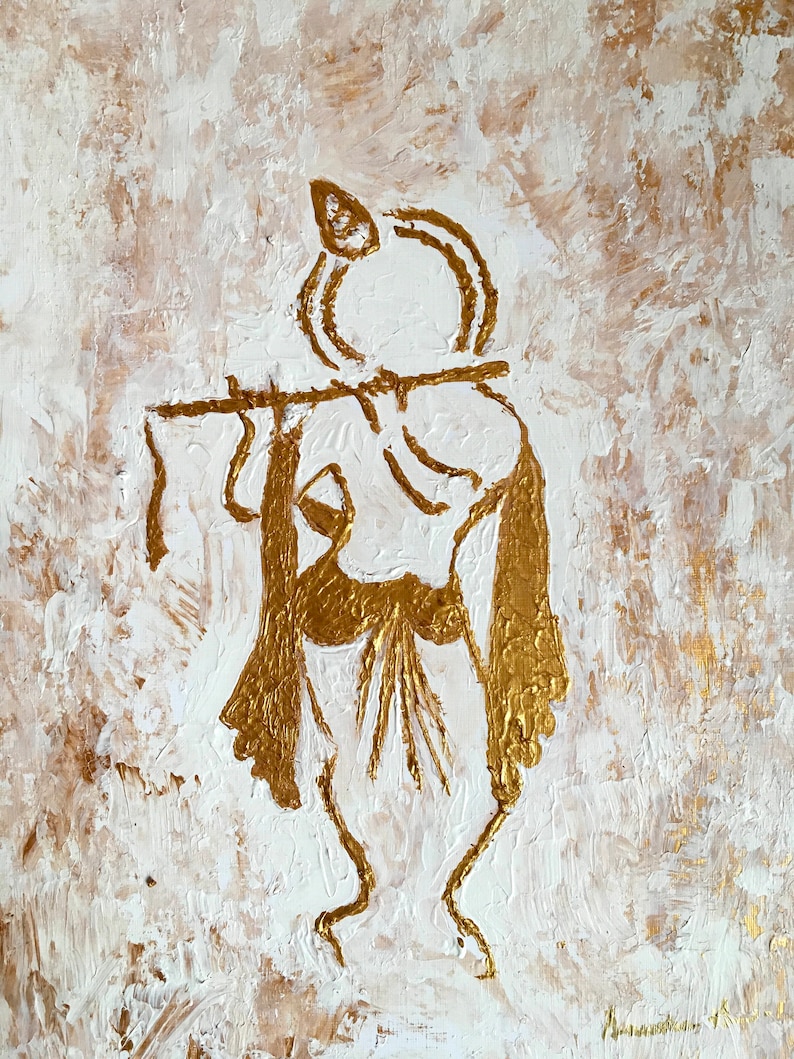 Modern Krishna Painting Indian Decor Contemporary Modern Decor Indian ...