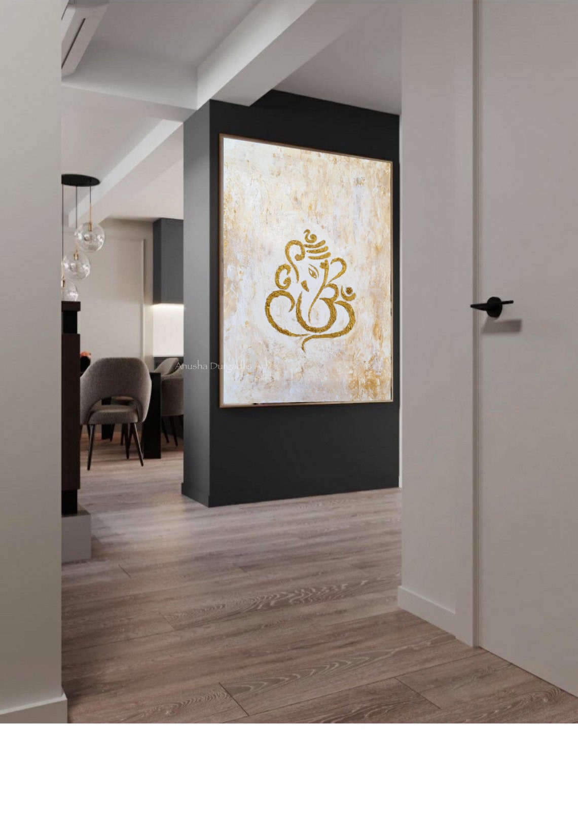 Modern Textured Ganesh Painting | Ganpati Painting | Abstract Indian ...