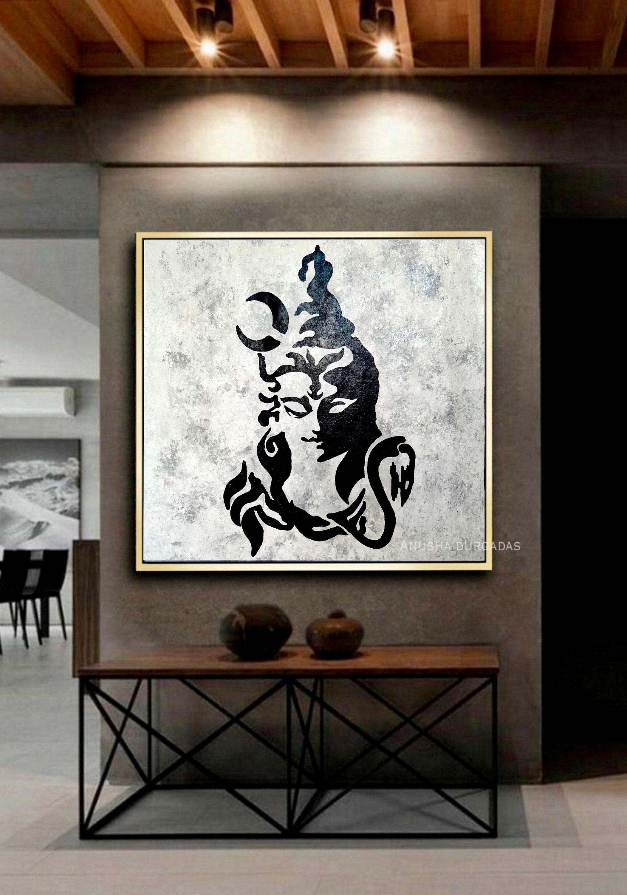Lord Shiva Abstract Art Indian Art Abstract Indian Wall Art Decor Hindu ...