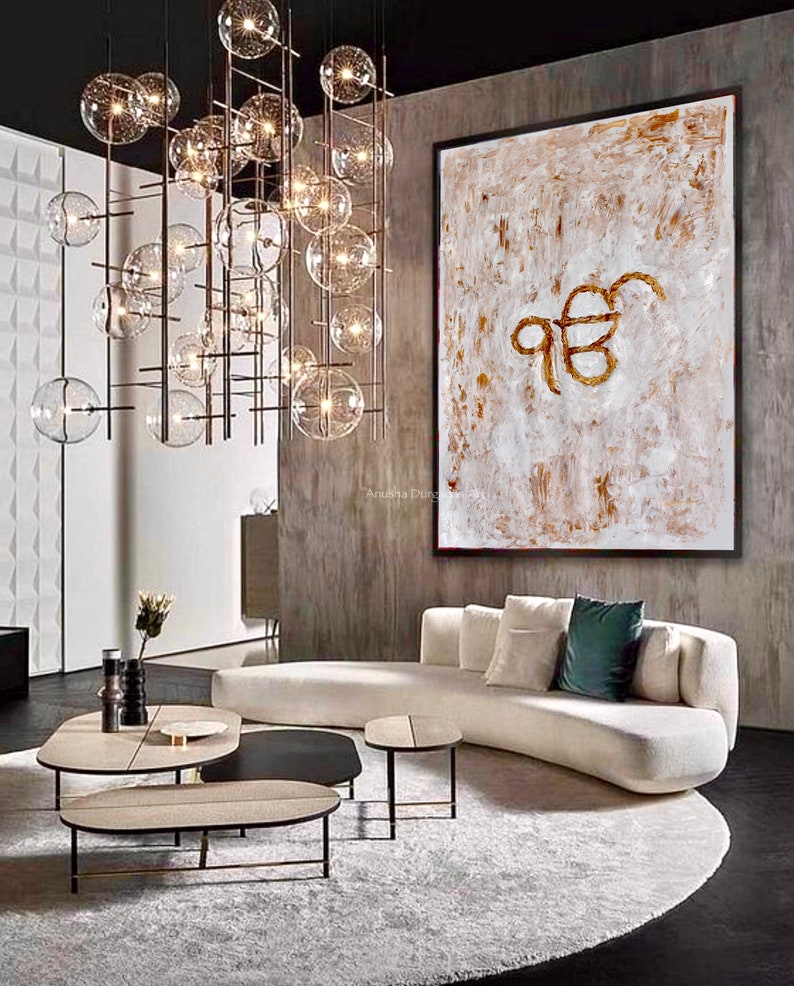 Golden Ek Onkar Painting Spiritual Sikh Art Sikhism Painting Gurudwara ...