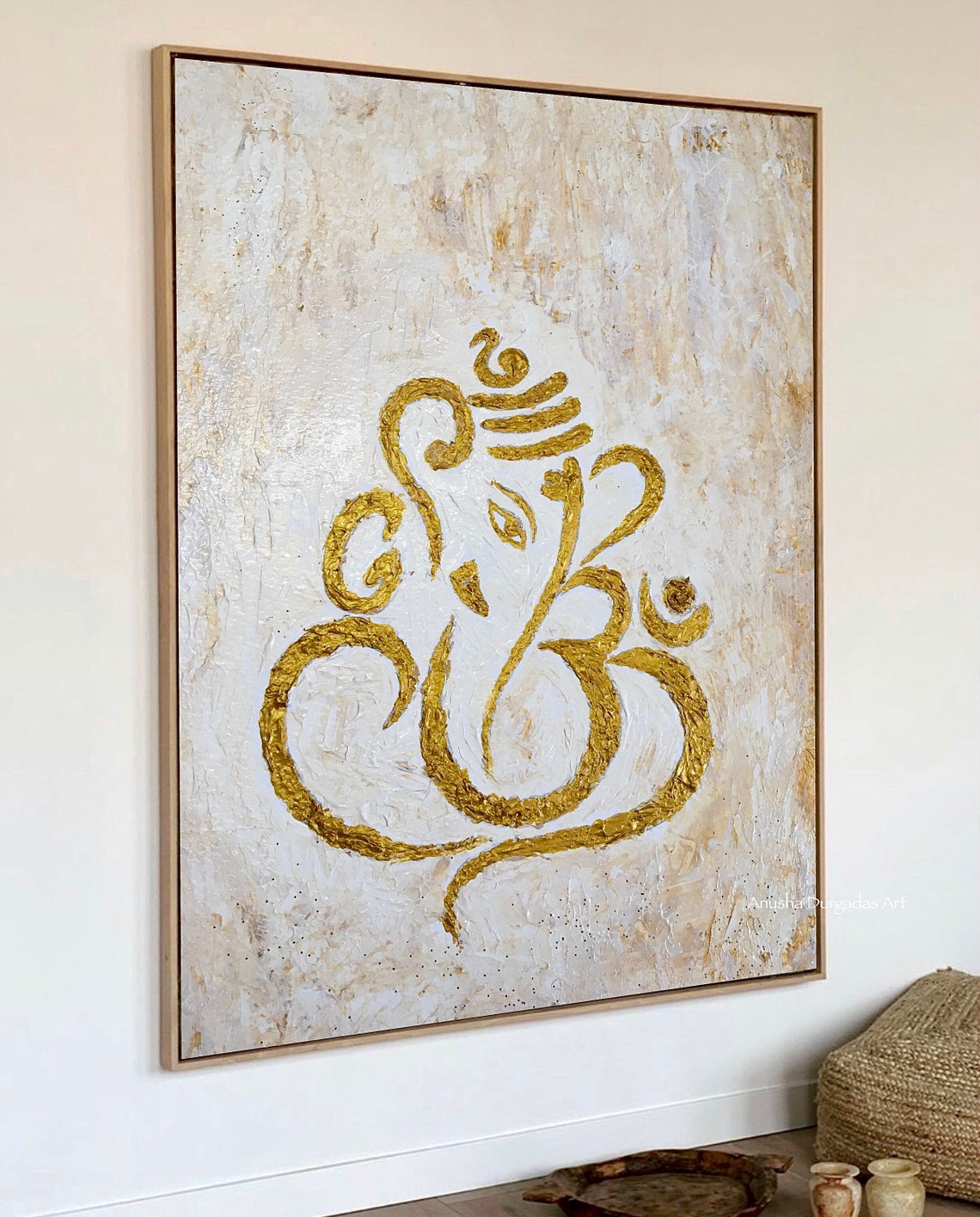 Modern Textured Ganesh Painting | Ganpati Painting | Abstract Indian ...