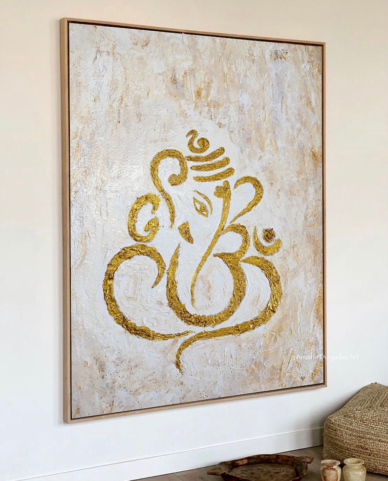 Modern Textured Ganesh Painting | Ganpati Painting | Abstract Indian ...
