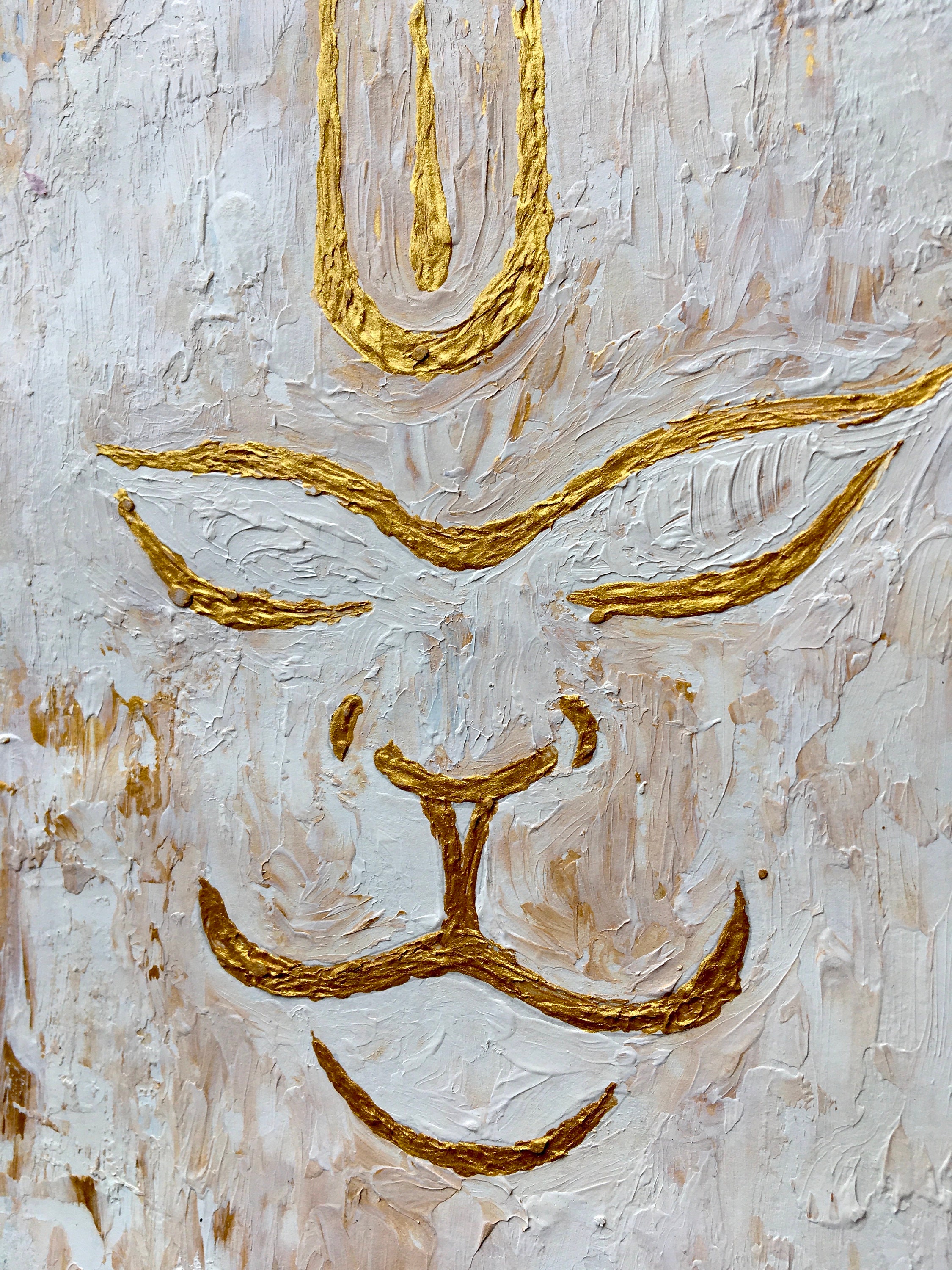 Lord Hanuman Abstract Canvas Painting | Handmade Canvas Painting ...