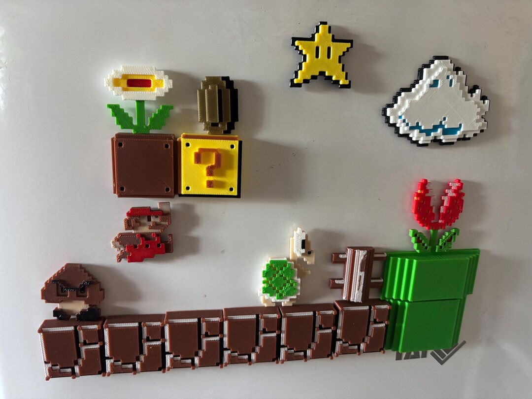 Super Mario Magnets. Pixel Art Aesthetic - Etsy UK