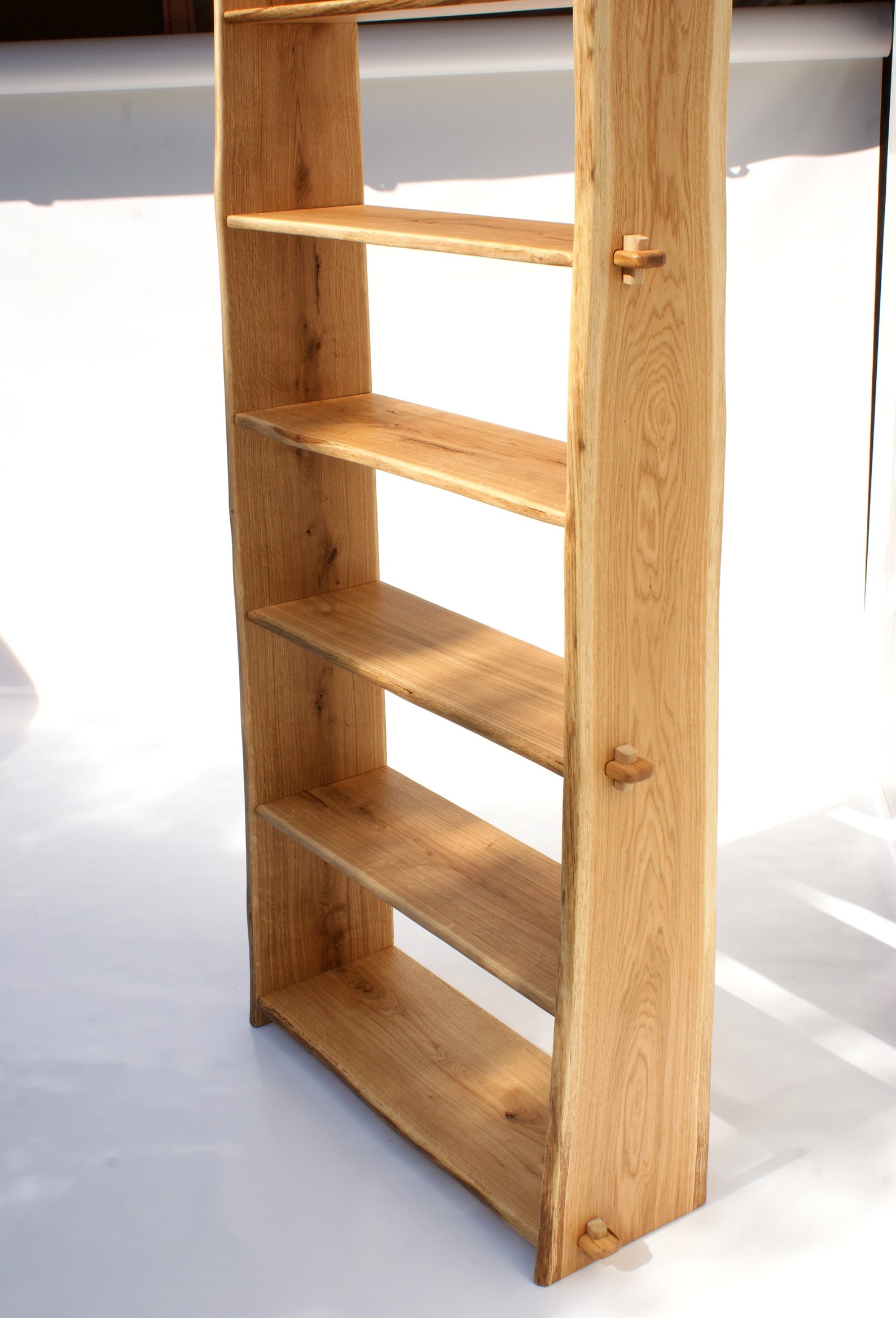 Live Edge Bookcase Waney Edge Natural Edge Oak - Etsy