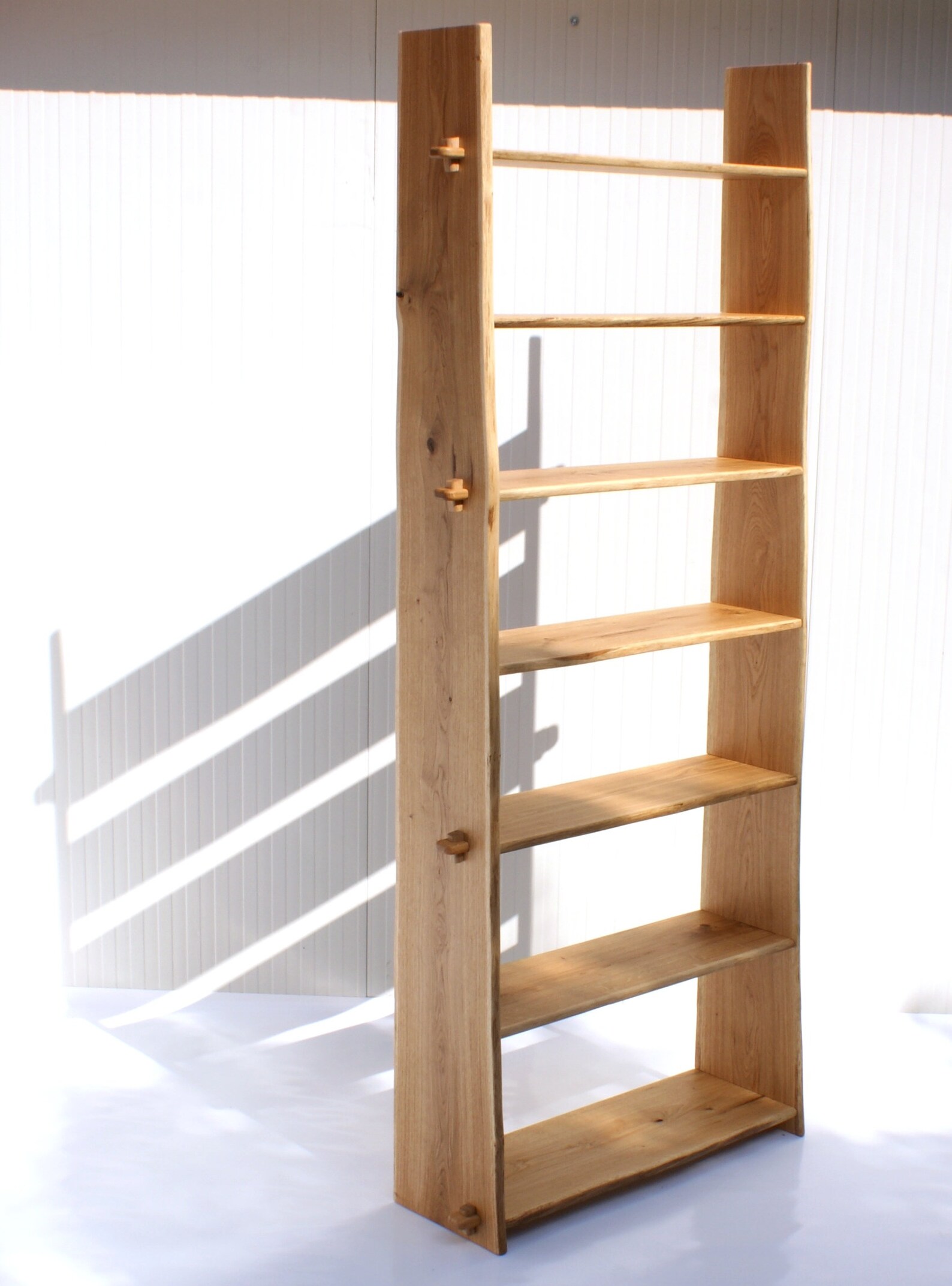 Live Edge Bookcase, Waney Edge, Natural Edge, Oak - Etsy