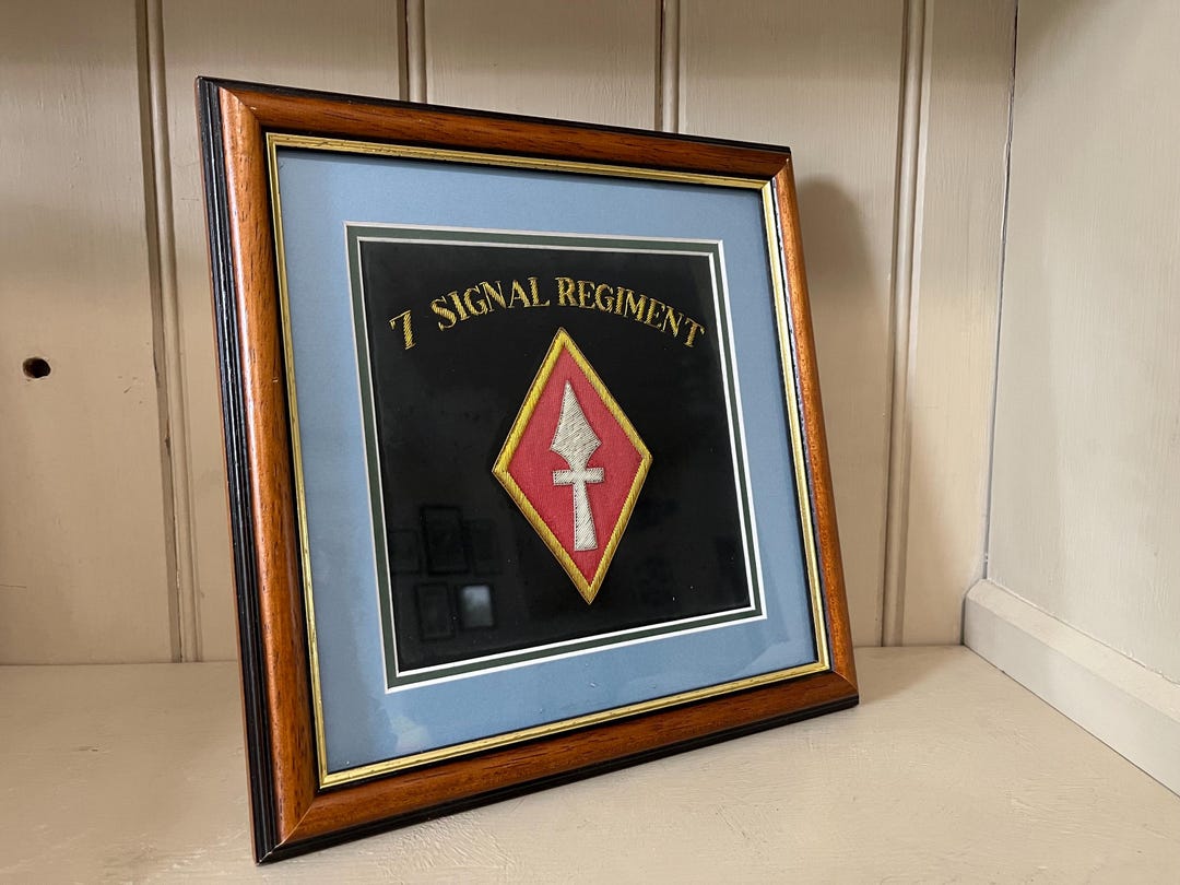 7 Signal Regiment framed Regimental Embroidery - Etsy