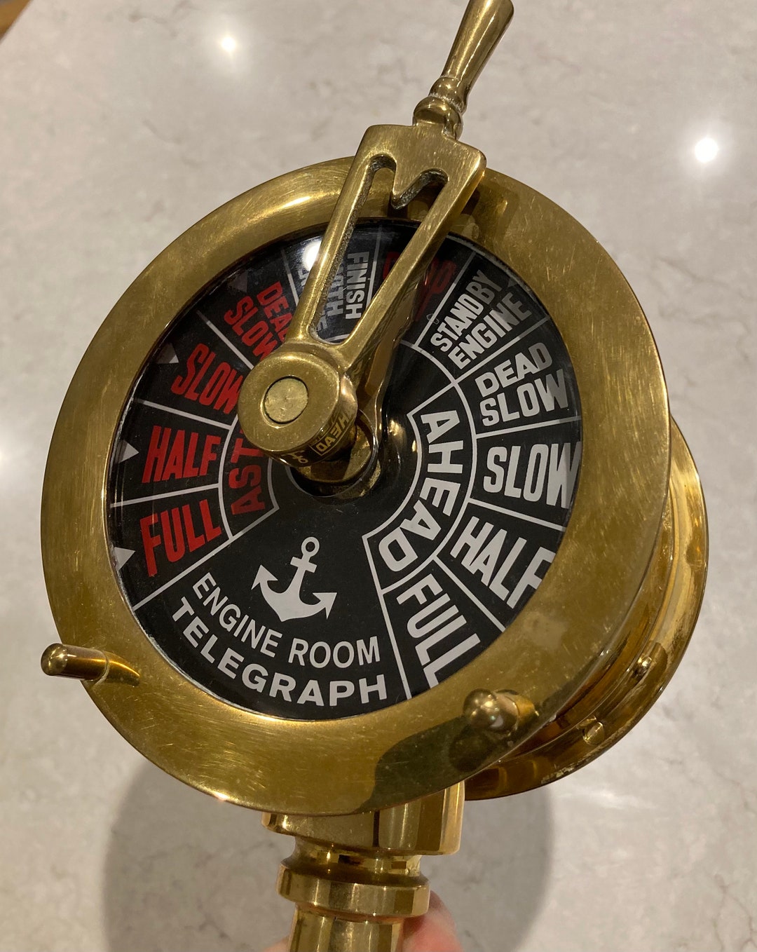 Small Engine Room Telegraph desk Ornament - Etsy UK