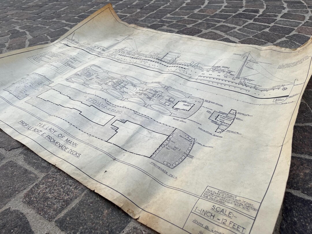 Ship’s Profile Plan for the TSS Lady of Mann - Etsy