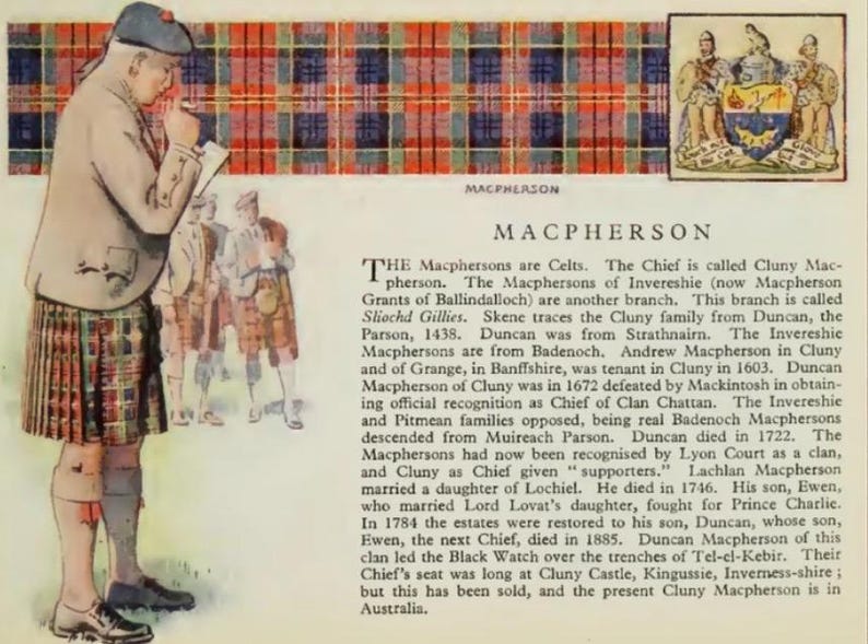 Clan Mcpherson Silver Kilt Brooch - Etsy