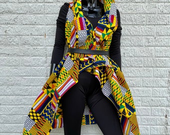 African Print Cardigan - Etsy