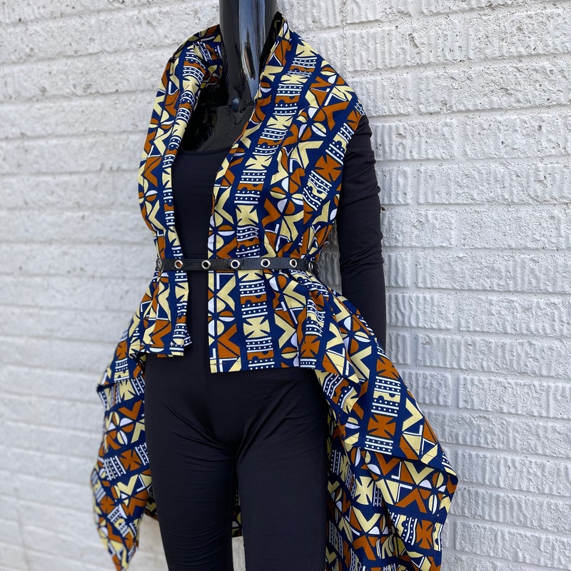 African Print Vest - Etsy