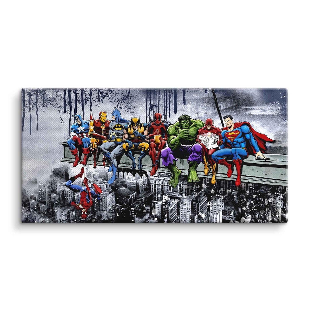 Mural HEROES ON BEAM Artwork - Etsy