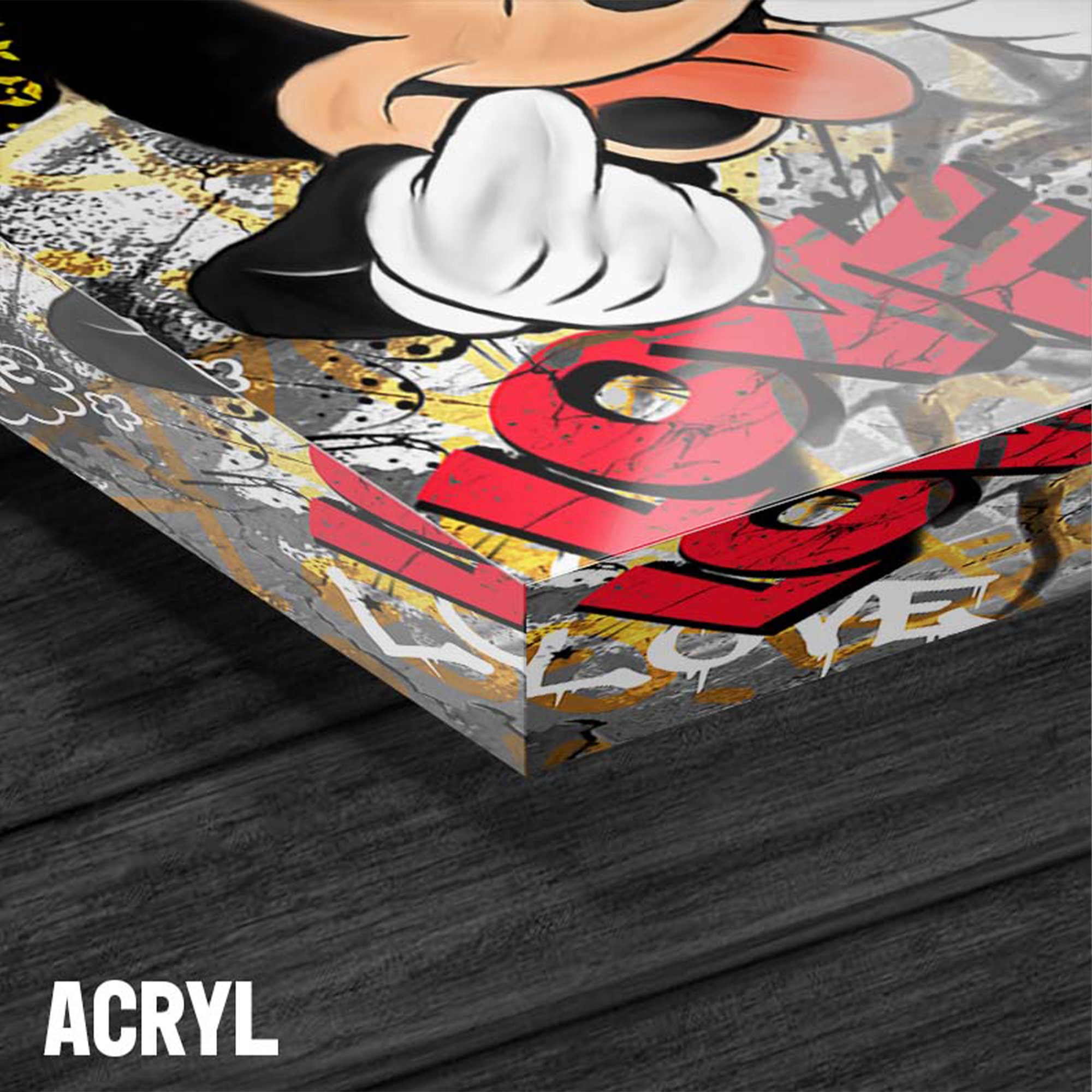 CHEERFUL MICKY Art Work Mural Pop Art - Etsy