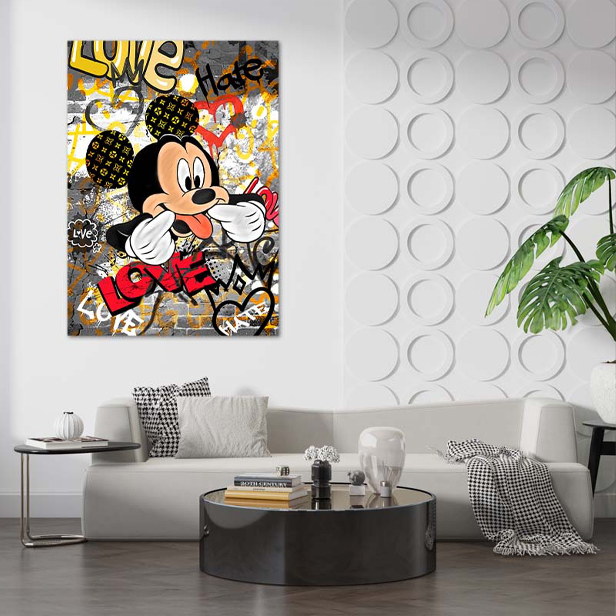 CHEERFUL MICKY Art Work Mural Pop Art - Etsy