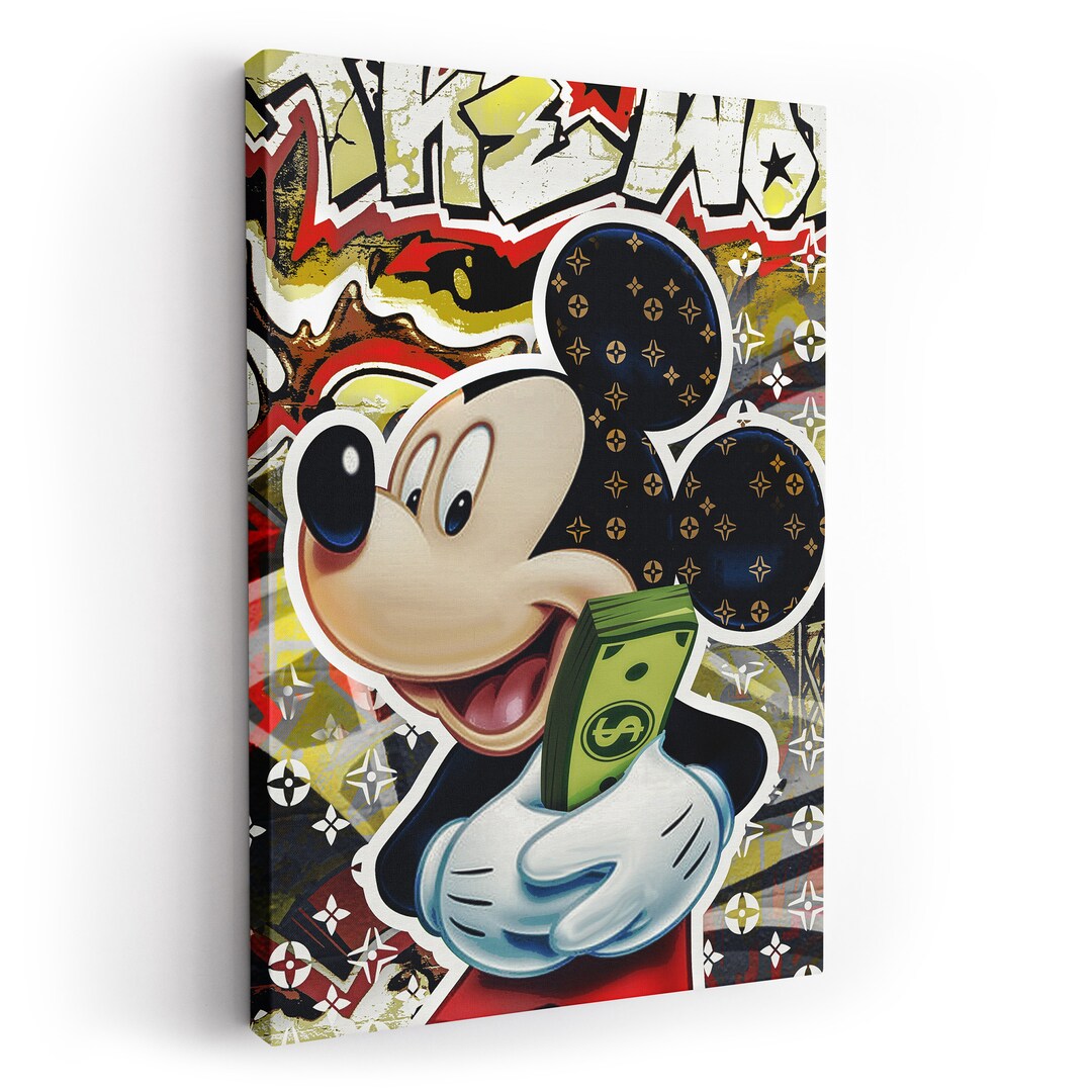Artistic Mural Mickey Cash on Canvas, Poster, Canvas, Acrylic Glass ...