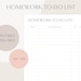 Printable Homework To-do-list , Fillable Homework Planner, Homework ...