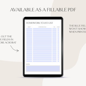 Printable Homework To-do-list , Fillable Homework Planner, Homework ...