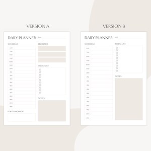 Printable Daily Planner, Fillable Planner, Instant Download, Digital ...