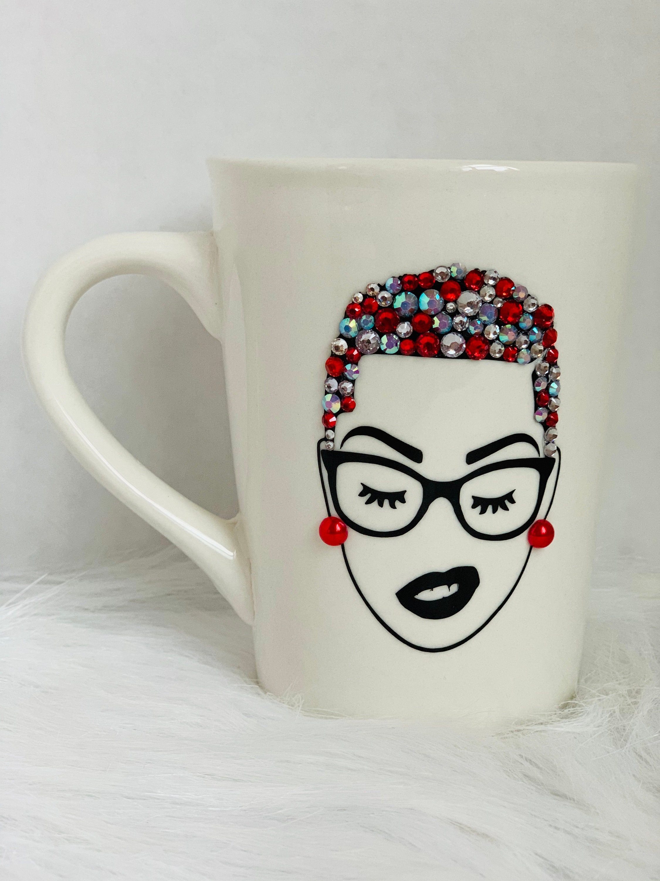 Bling Mug Ceramic Mug Coffee Cup Cup Tea Cup Rhinestones Etsy